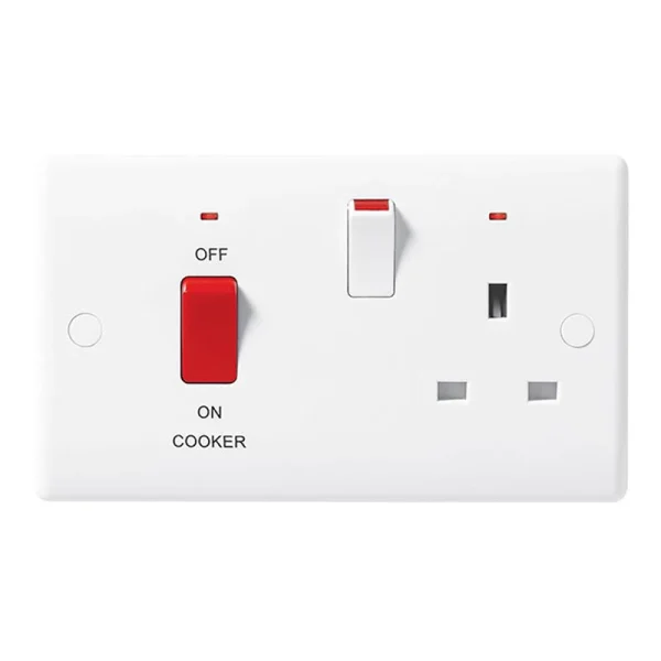 Luceco Switch DP Cooker Control Unit 45A 13A Socket +Neon – Go Magpie ...