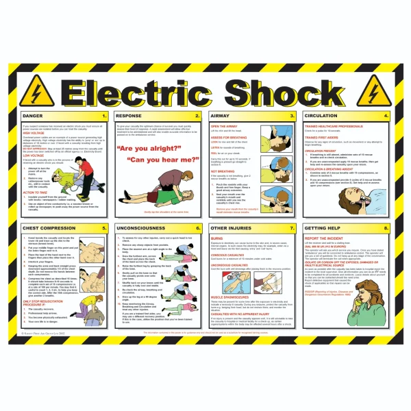 Safety First Aid Safety Poster Electric Shock Guide (Tubed) – Go Magpie ...