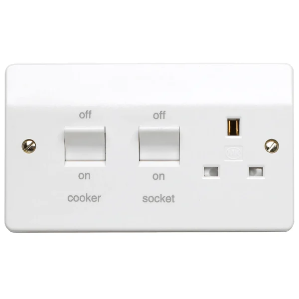 MK Electric Cooker Control Unit Double Pole Main Switch + Socket 45A ...