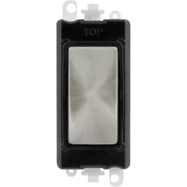 Click Scolmore Black Frame Blank Satin Chrome Module – Go Magpie ...