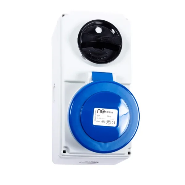 Niglon Socket Wall Interlocking Switched Double Pole+Earth 32A 240V ...