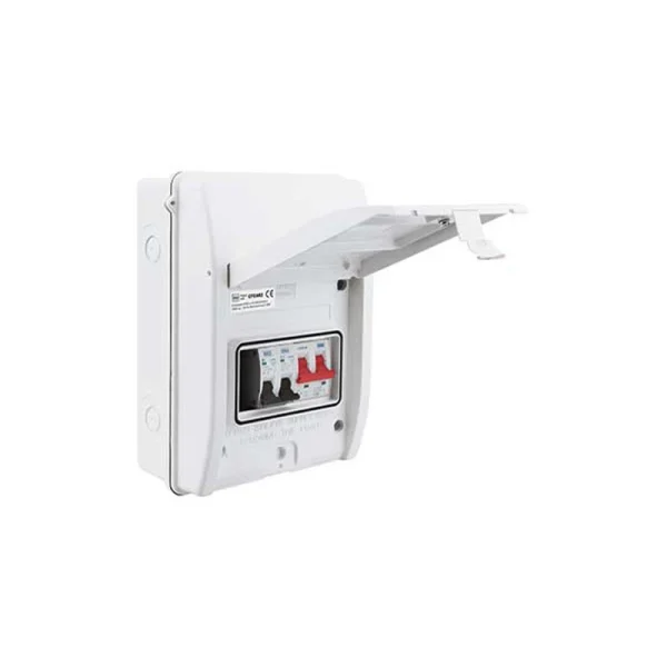 Luceco Fortress Garage Consumer Unit 3 Way Populated IP65 100A Main ...