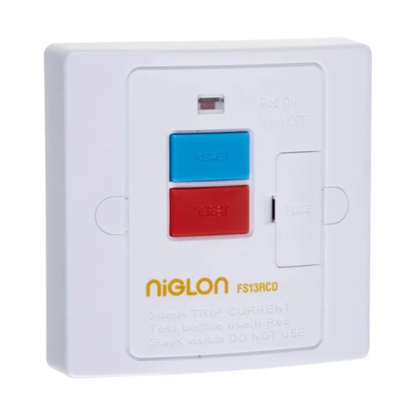 Niglon Connection Unit Fused Spur RCD Fast Acting Latching 13A 30Ma ...