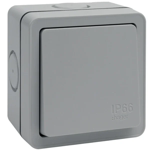 Hager Weatherproof Switch 1 Gang 2 Way 10A IP66 Grey – Go Magpie ...