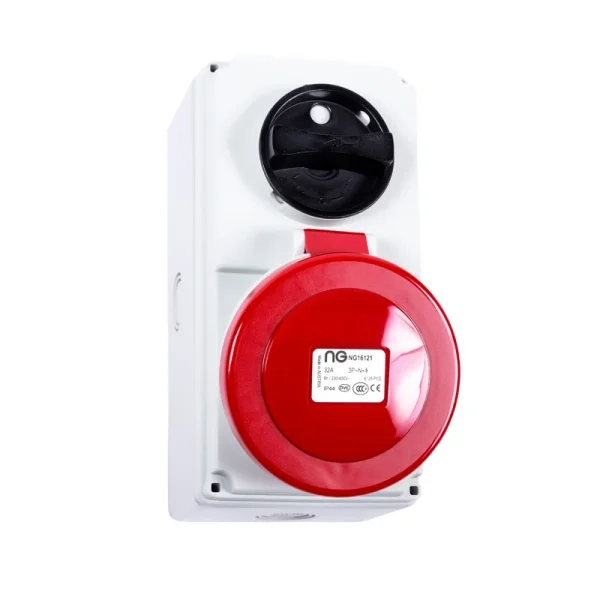 Niglon Socket Wall Interlocking Switched Triple Pole+Earth+N 32A 415V ...