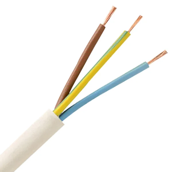 Commodity Cables 3183TQ 1.5mm² White Harmonised H05BN4-F Cable 3-Core ...