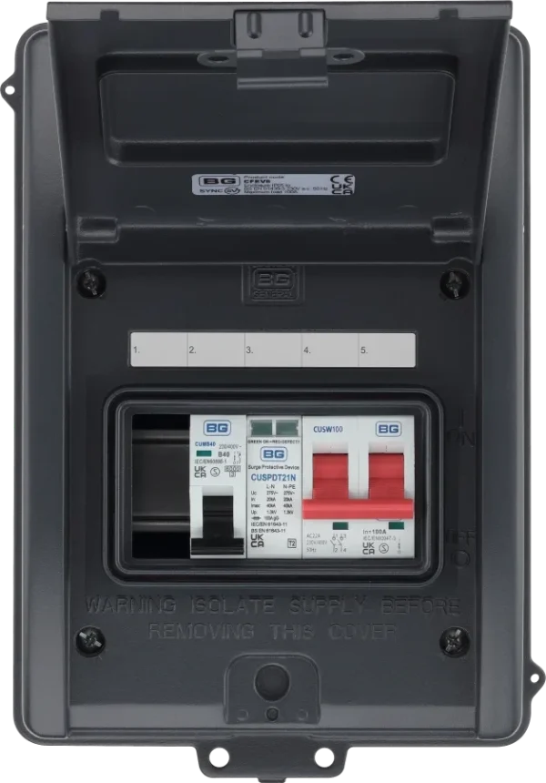 Luceco Sync Energy Weatherproof Ip65 Grey 5 Module Populated EV Kit ...