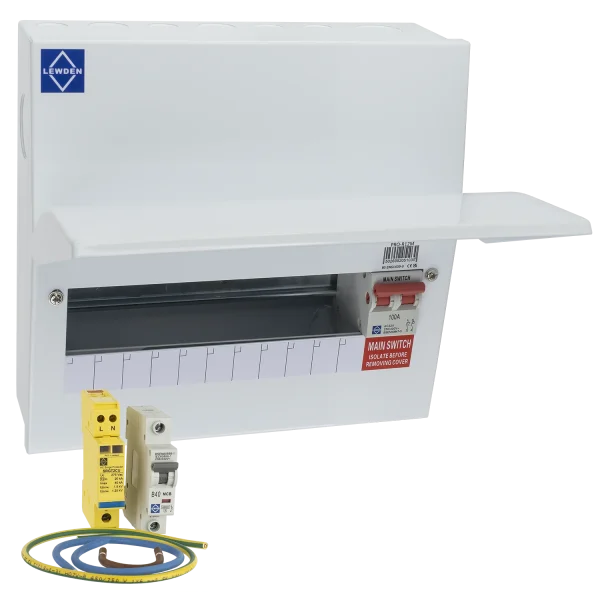 Lewden 266 x 443 x 106mm 100A 19+1 Modules Pro Main Switch Consumer ...