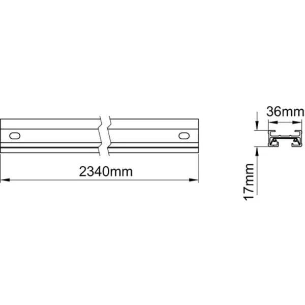KSR Lighting Track Pro Mains Single Circuit 2340mm White – Go Magpie ...