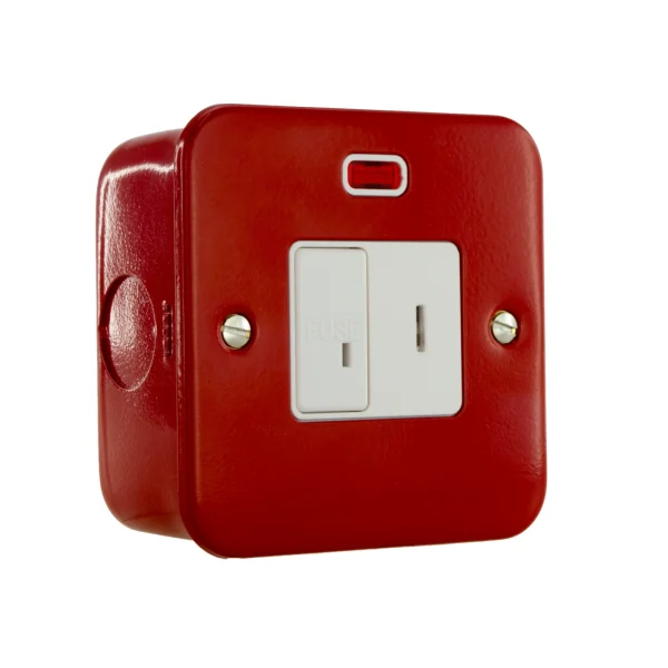 Hamilton Connection Unit Key Fused Spur Neon 13A Red White Insert – Go ...