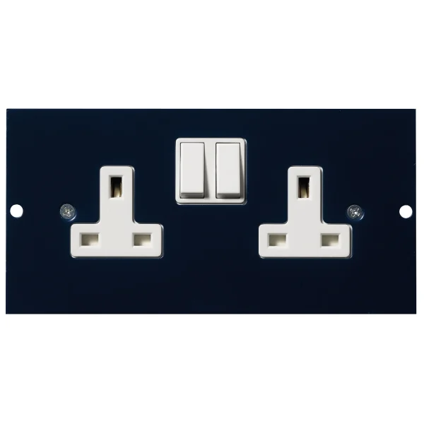 Schneider Electric Socket Floor Box Twin Switched Dualearth 13A Blue 3 ...