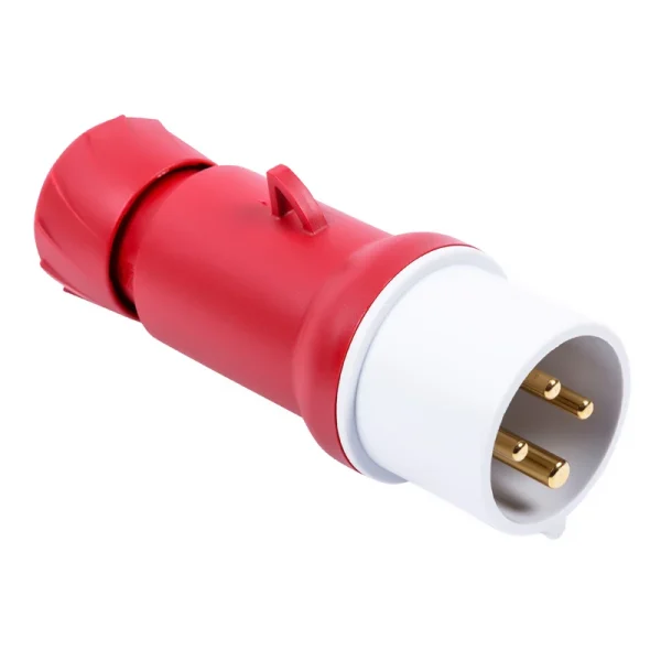 Niglon Plug Straight Triple Pole+Earth+N IP44 16A 415V Red Quickwire ...