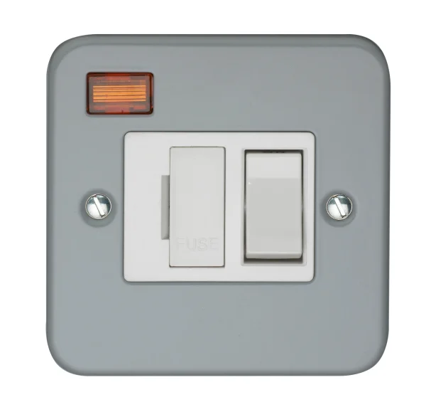 Crabtree 13A Double Pole Switched Metal Clad Fused Spur Connection Unit ...