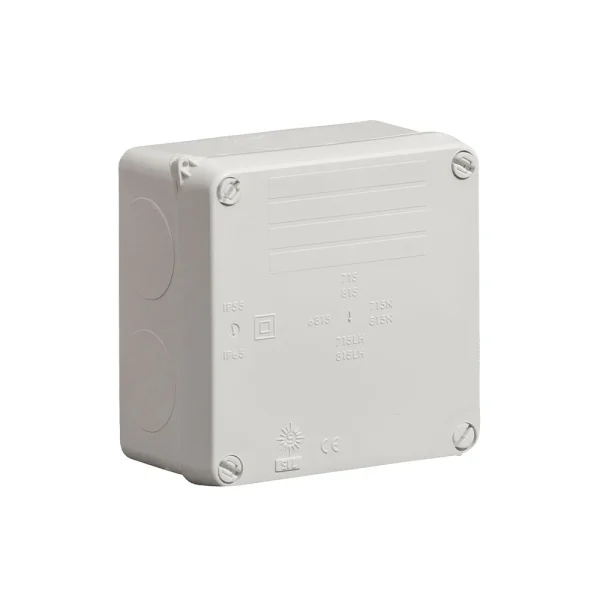 Wiska Junction Box Wib 1 Smooth Sided Enclosure 110X110X60mm Grey IP65 ...