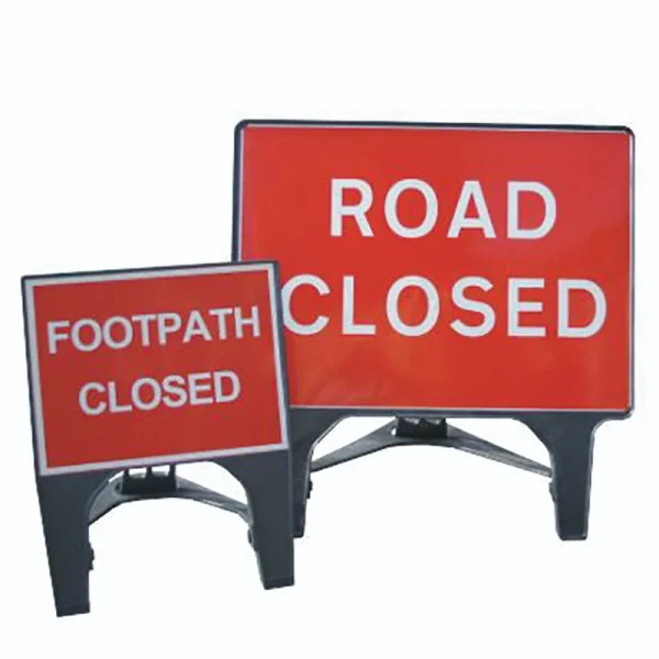 Melba Swintex Road Sign ‘Footpath Closed’ 600 x 450mm Red/White/Grey ...