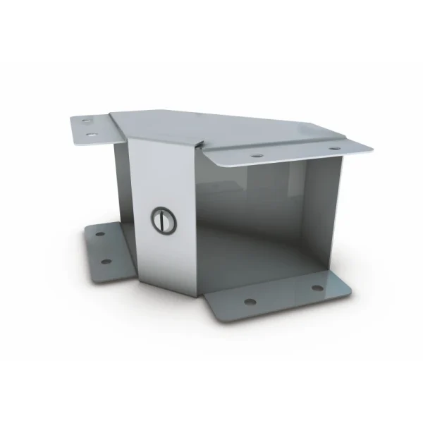Unitrunk Bend Gusset 1Compartment Inside 50 x 50mm Steel Galvanised Lid ...