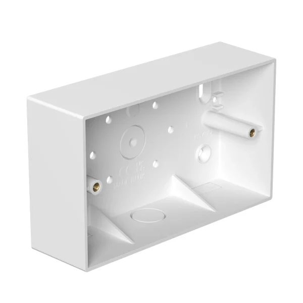 Marshall-Tufflex White Pvc-U 44Mm 2 Gang Box 44Mm Universal Knockout ...