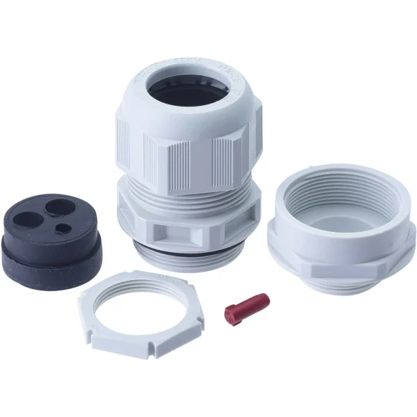 Luceco Gland Kit Plastic Tails 40-32mm Adaptor 2X25mm 1X16mm Grey Plast ...