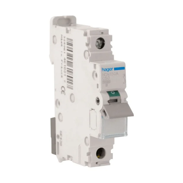 Hager MCB Single Pole Type C 1 Module 50A 10kA – Go Magpie – Trusted ...