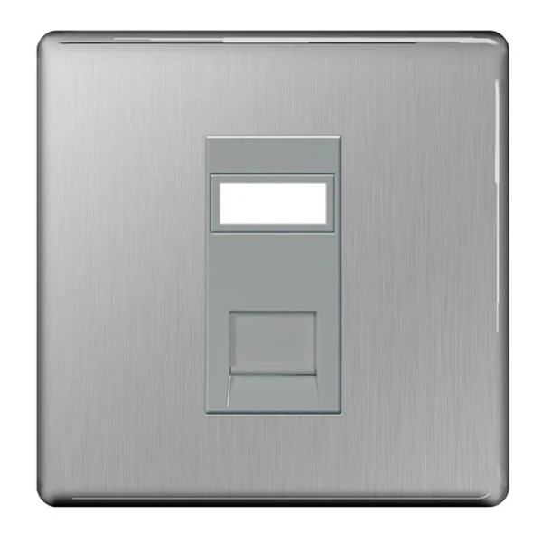 Luceco Socket RJ45 1 Gang Stainless Steel Brushed IDC Terminal – Go ...