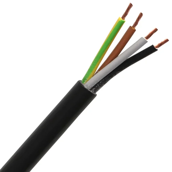 Commodity Cables 3184Y 1.5mm² Black PVC Har H05VV-F Cable 4-Core ...