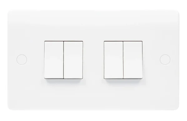 White 10Ax 4 Gang 2 Way 240V Light Switch – Go Magpie – Trusted brands ...