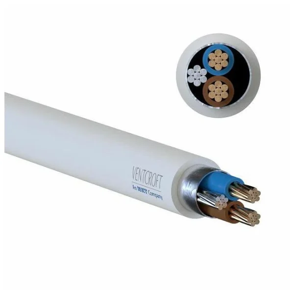 VFP NOBURN 4.0mm² White Fire Performance Soft Skin Standard Cable 2 ...