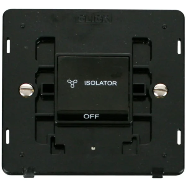 Black 10AX 3 Pole Fan Isolation Plate Switch Black Insert – Go Magpie ...