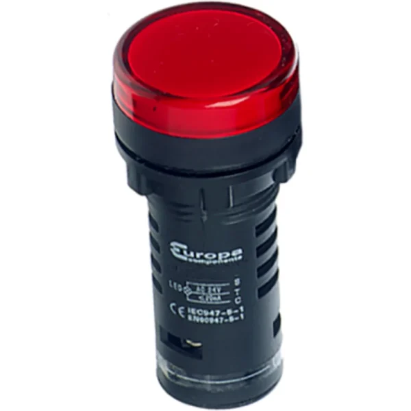 Europa Pilot Light LED IP65 24V Ac/Dc 22.5mm Red Plastic – Go Magpie ...