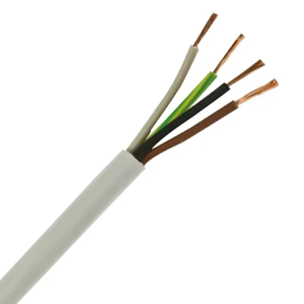 Commodity Cables 3184Y 2.5mm² White PVC Har H05VV-F Cable 4-Core ...