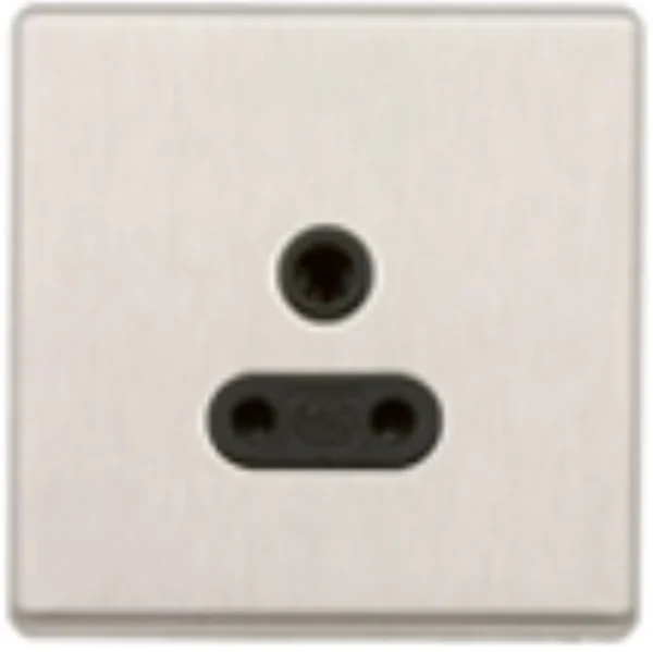 MK Electric 1 Gang Unswitched 3 Pin Round 5A White White Inserts Socket ...