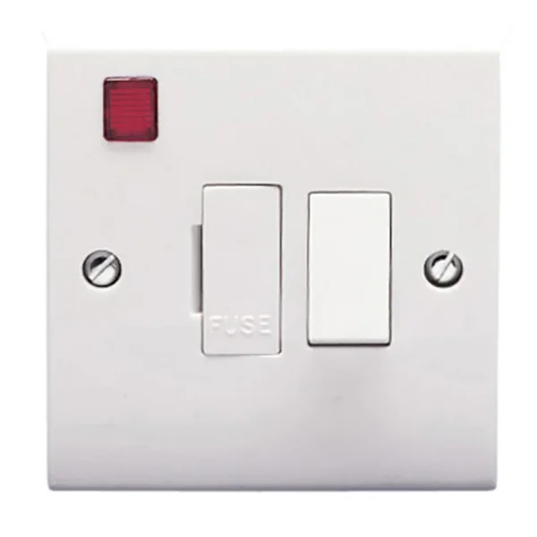Volex 13A Double Pole Switched Fused Spur Connection Unit With Neon ...