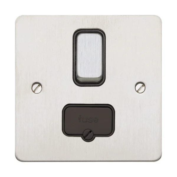 MK Electric Connection Unit Double Pole Switched Fused 13A Brushed ...