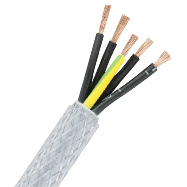 Commodity SY05C 10.0mm² Clear PVC Col/Code Steel Braid Cable 5-Core ...
